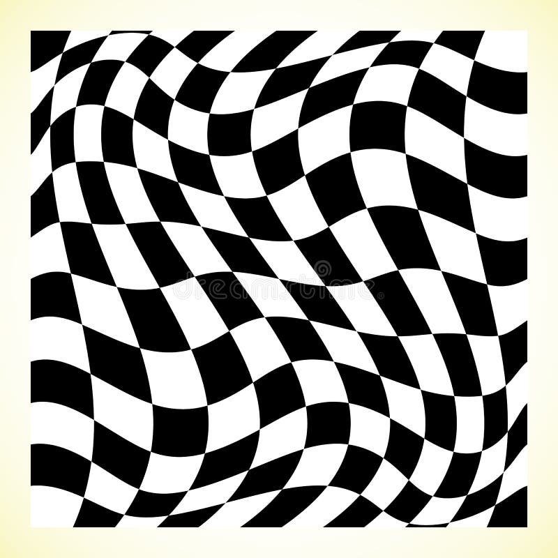 Checkered Pattern Chess Board, Checker Board with Distortion Stock ...