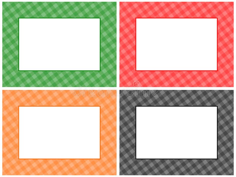 Checkered Pattern Frame Set Stock Vector - Illustration of artwork ...