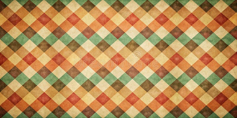 Checkered Pattern Groovy Retro Background or Wallpaper Rustic Vintage ...