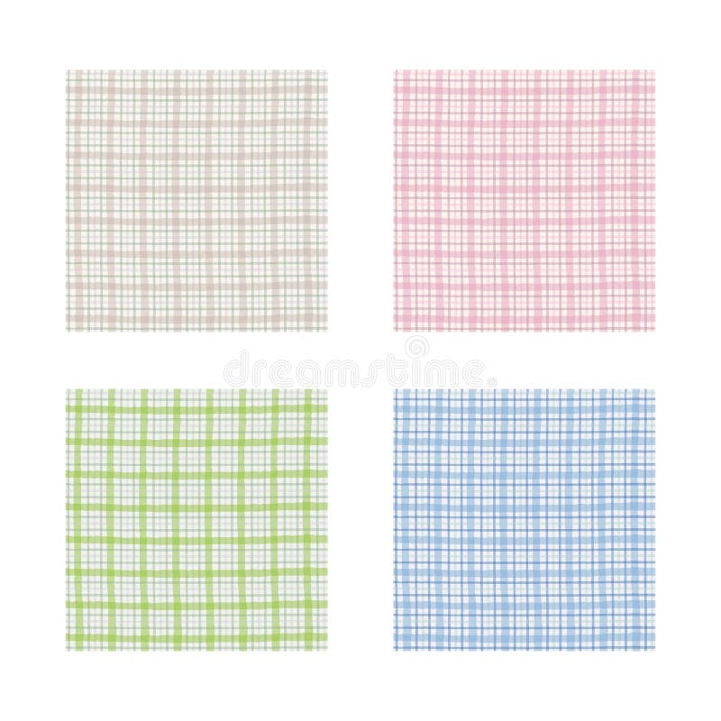 Checkered Pattern Set, Brown, Pink, Green and Blue Pattern Stock ...