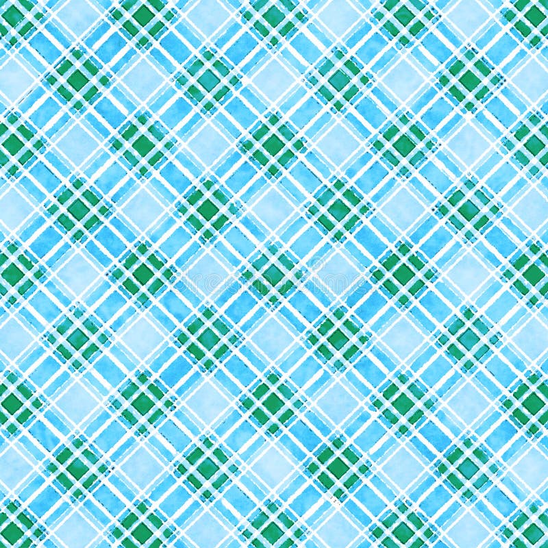 Checkered Pattern Of Light Turquoise Blue Stripes On A Blue Green ...