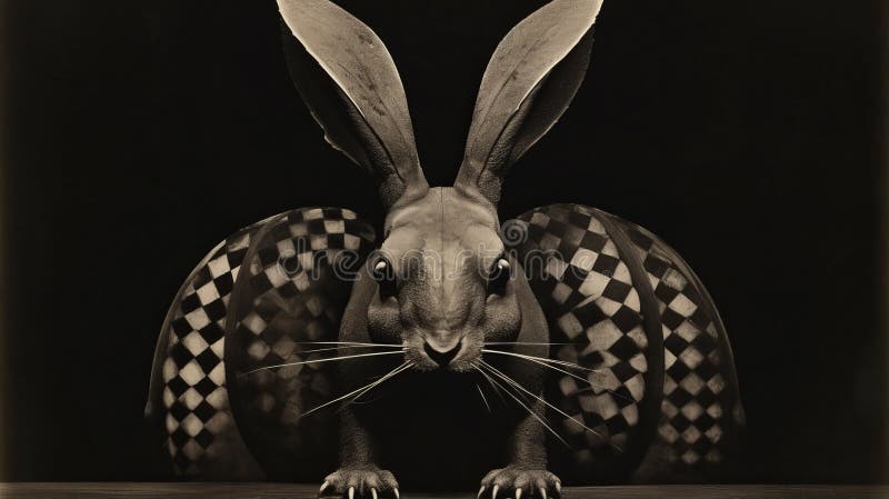 Checkered Patterns: a Captivating Portrait of a Hare in the Rabbit ...