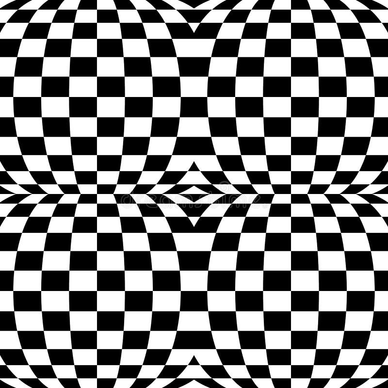 Checkered Patterns with Distortion, Deformation Effect. Repeat Stock ...