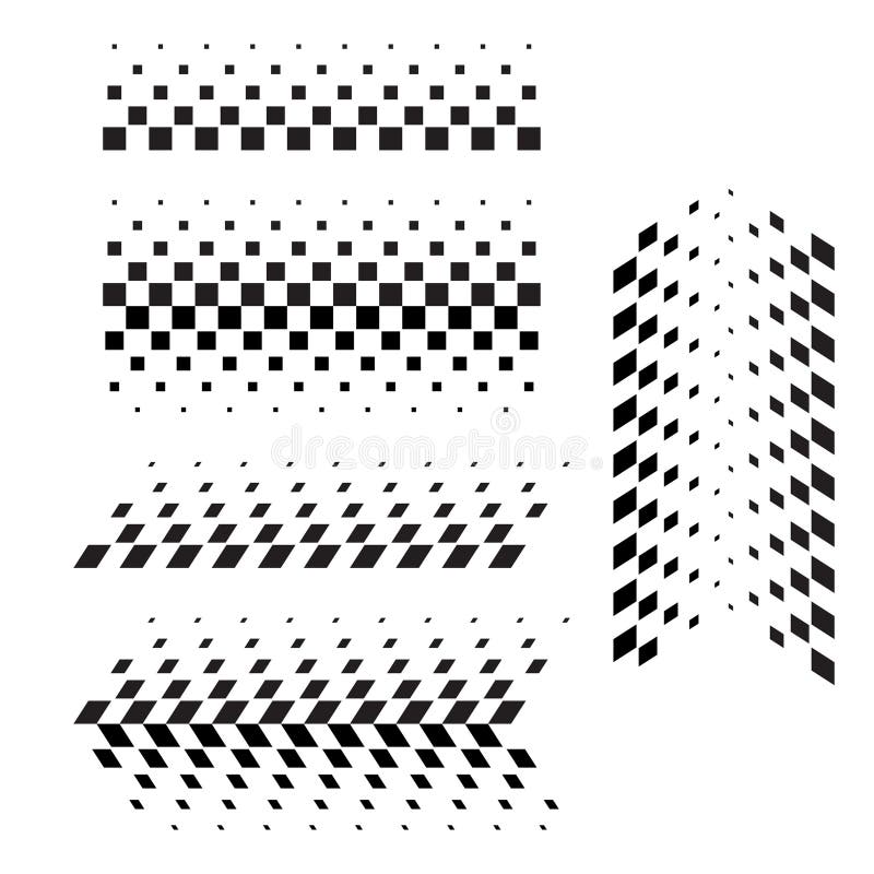 Checkered patterns set stock illustration. Illustration of sport ...