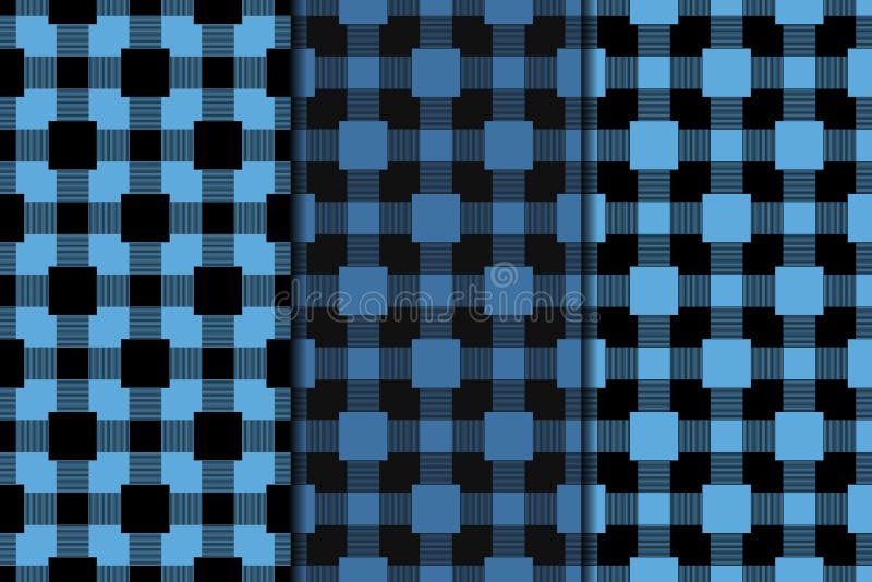 Checkered Plaid Fabric Background. Blue Seamless Pattern Stock Vector ...