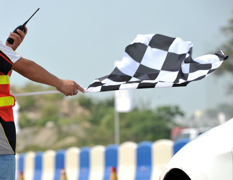 Checkered racing flag stock image. Image of checked, concept - 20814473