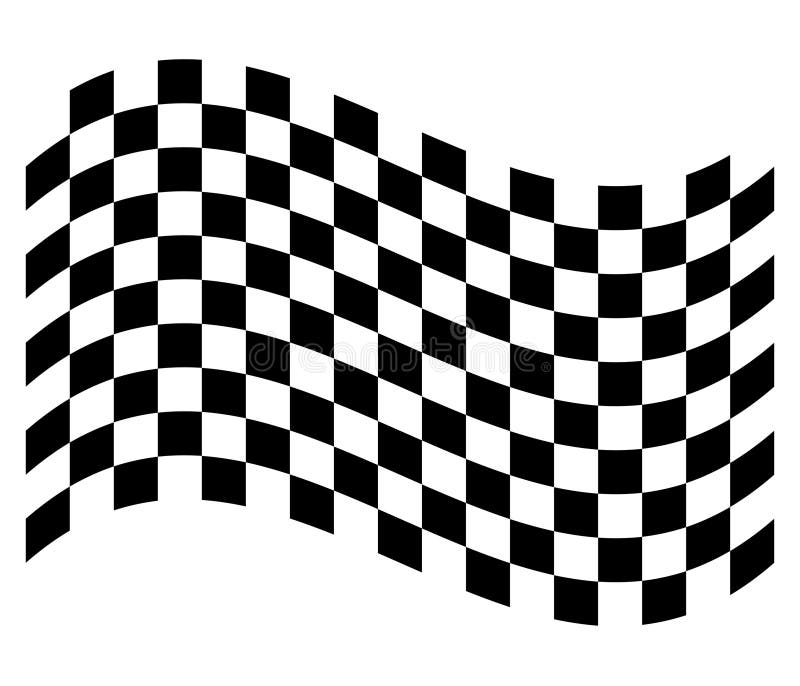 Checkered Racing Flag. Isolated on White Vector Illustration Stock ...