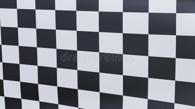 Checkered Racing Flag Waving in the Wind. Stock Video - Video of ...