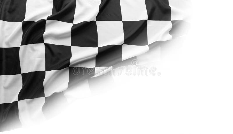 Checkered Racing Flag on White Stock Image - Image of rally, placequot ...