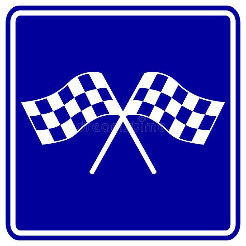 Checkered Racing Flags Vector Symbol Stock Vector - Illustration of ...