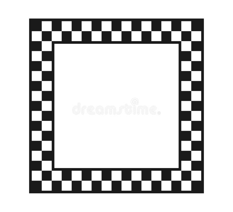 Checkered Rectangle Frame. Square Race Checker Flag Pattern ...