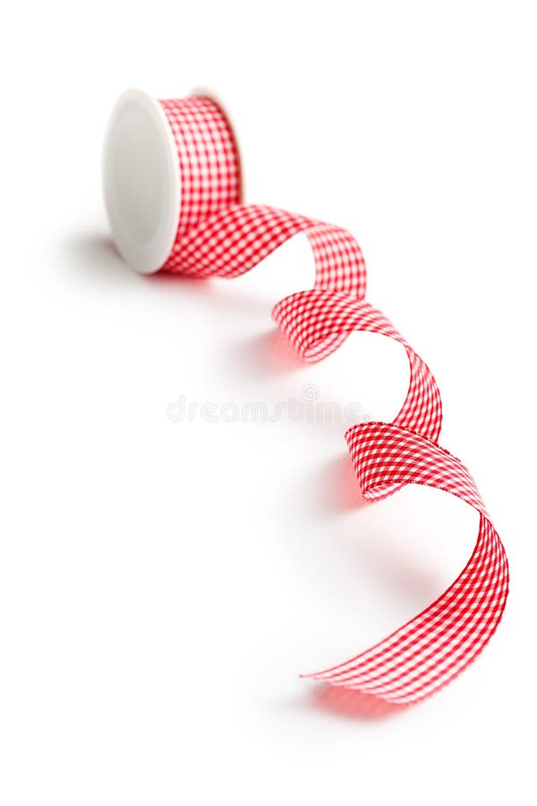 Red checkered bow, ribbon. stock photo. Image of ribbon - 139351690