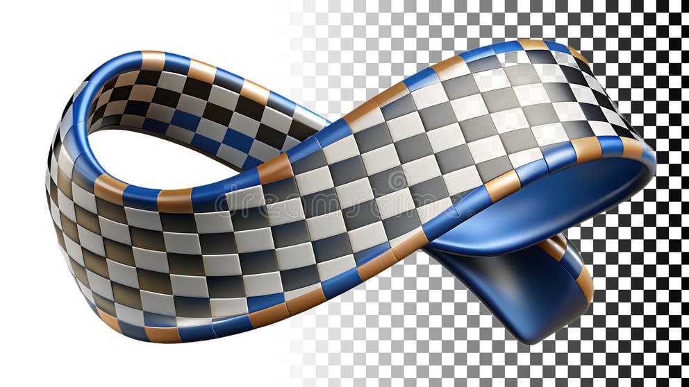 Checkered Ribbon Swirl, Pattern Ribbon for Decorative Use Png ...