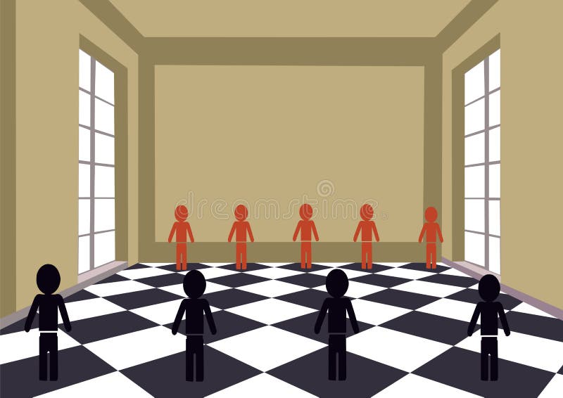 Checkered Room stock illustration. Illustration of patterns - 10852848