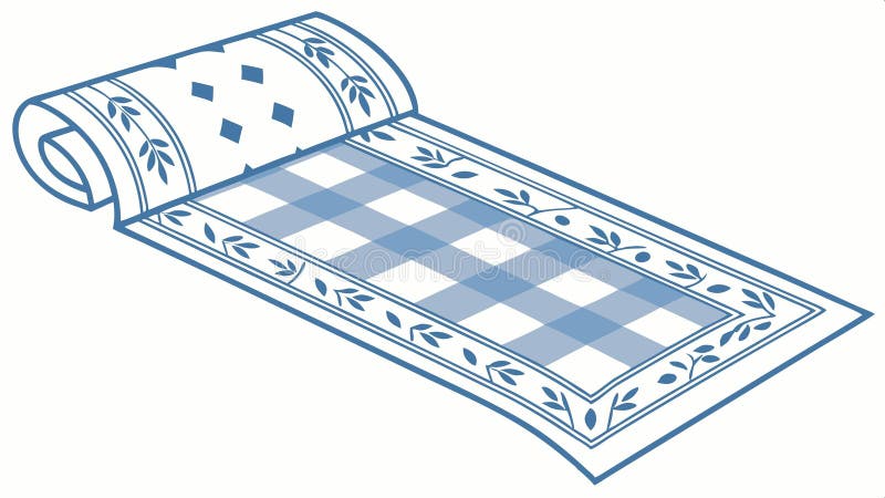 Checkered Rug Pattern, Interior Decor and Textile Vector Design ...