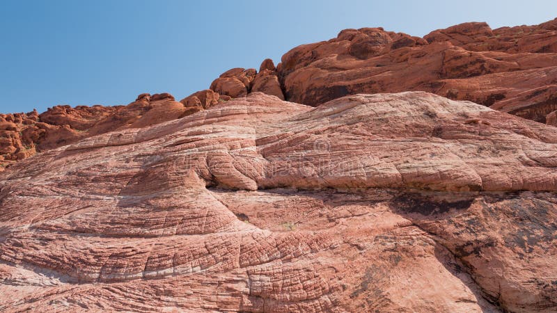 Checkered Sandstone in Red Rock Canyon Stock Image - Image of layers ...