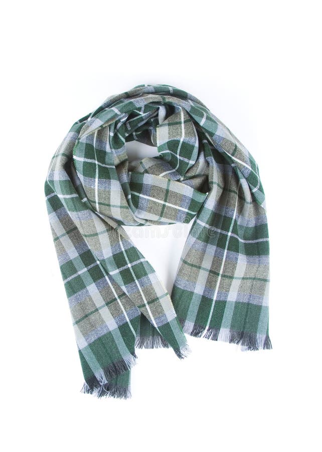 Checkered Scarf Isolated on a White Background Stock Photo - Image of ...
