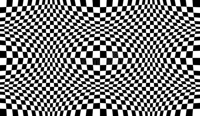 Black White Checkered Optical Illusion Stock Illustrations – 2,450 ...