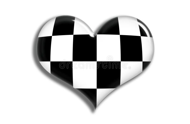 Checkered shiny heart stock illustration. Illustration of cars - 5283458