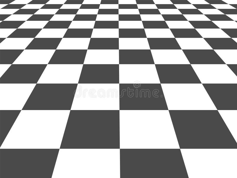 Checkered Square Pattern Ground. Perspective Grid View Stock ...
