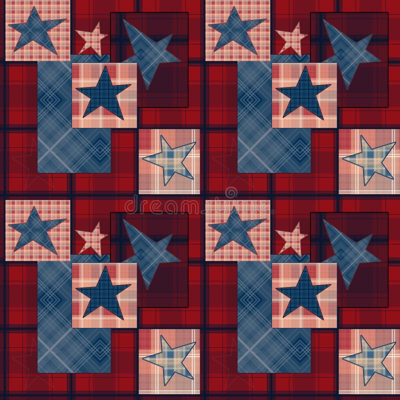 Kids Patchwork Seamless Pattern Stock Illustration - Illustration of ...