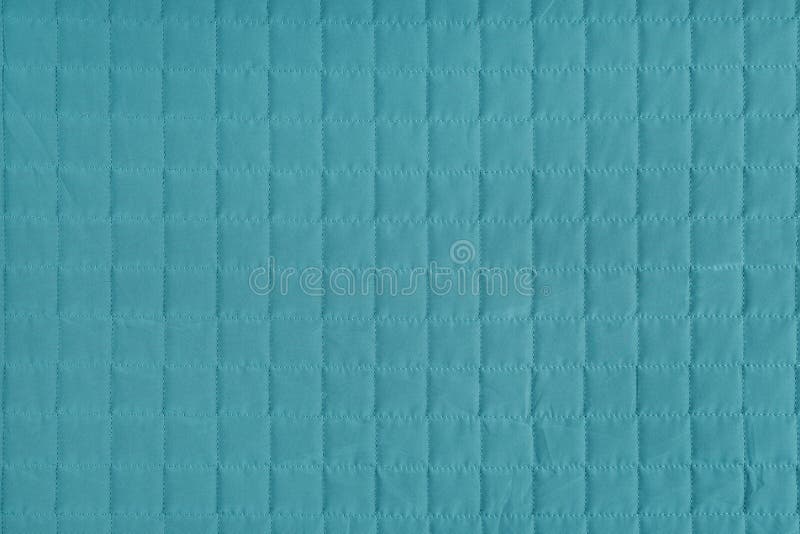 Checkered Stitching Pattern, Turquoise Quilted Fabric Background ...