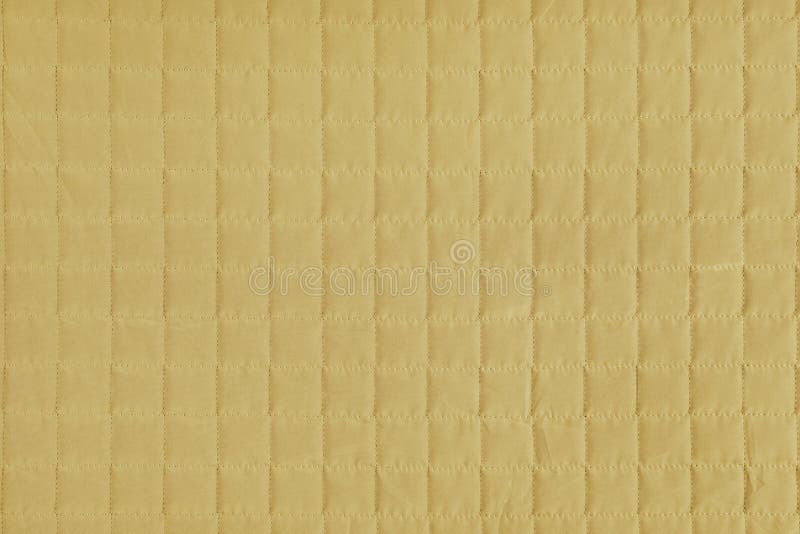 Checkered Stitching Pattern, Yellow Quilted Fabric Background. Blanket ...