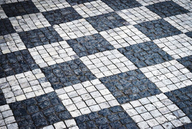 Checkered stone pavement stock photo. Image of backdrop - 159951984