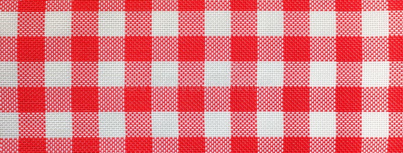 Checkered Tablecloth Background for the Table in Red and White Cells ...