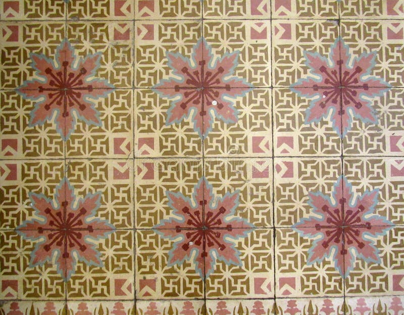 Checkered Traditional Cuban Ceramic Mosaic Tile Background Pattern ...