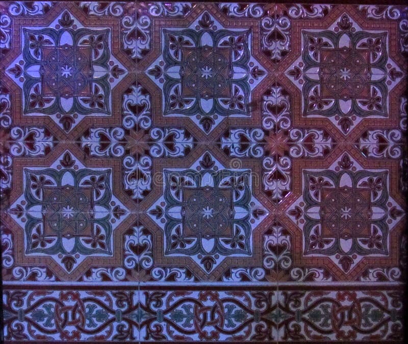 Checkered Traditional Cuban Ceramic Mosaic Tile Background Pattern ...