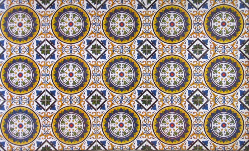 Checkered Traditional Cuban Ceramic Mosaic Tile Background Pattern ...