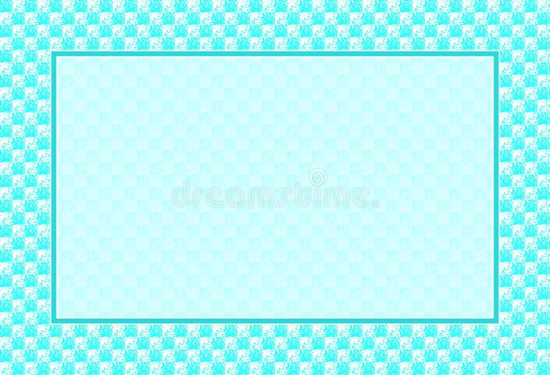 Turquoise White Pattern Frame with Turquoise Border Stock Illustration ...