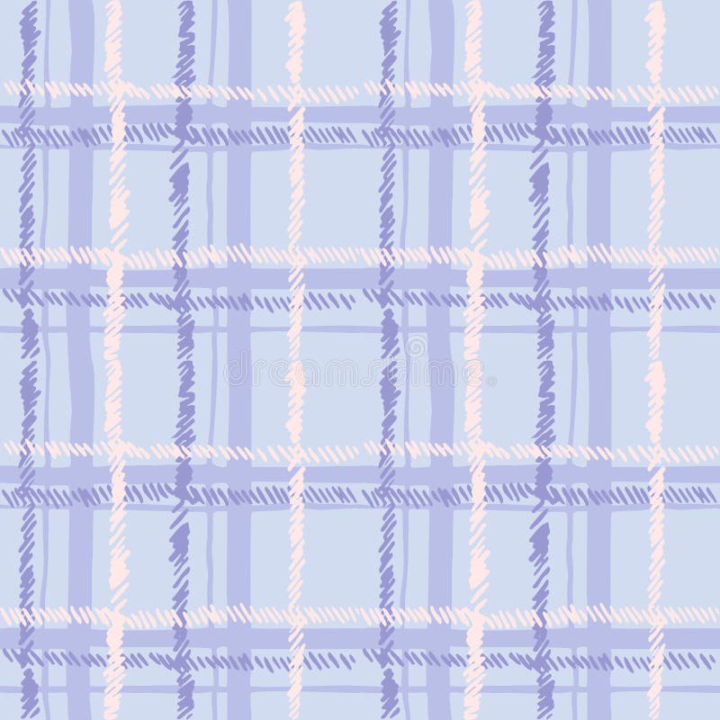 Checkered Vector Seamless Pattern. Hand Draw Vector Tablecloth Texture ...