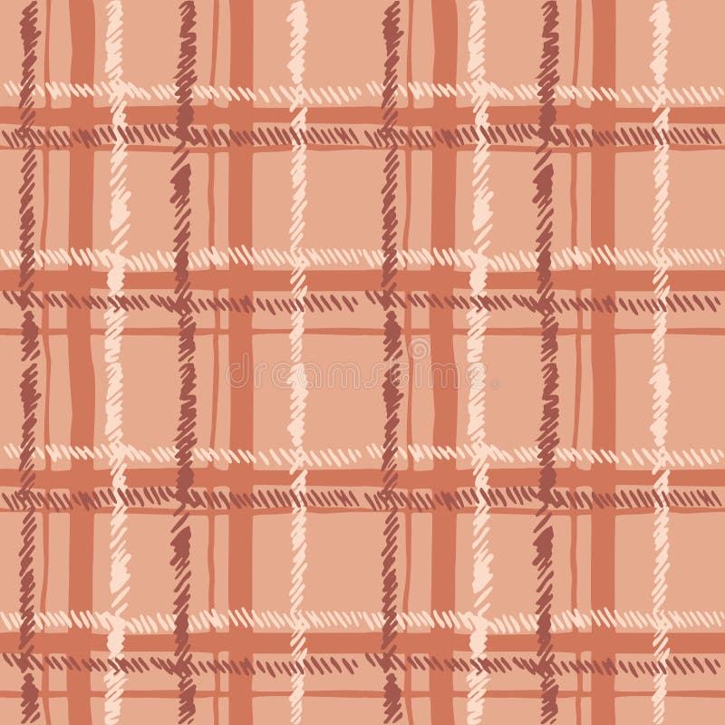 Checkered Vector Seamless Pattern. Hand Draw Vector Tablecloth Texture ...