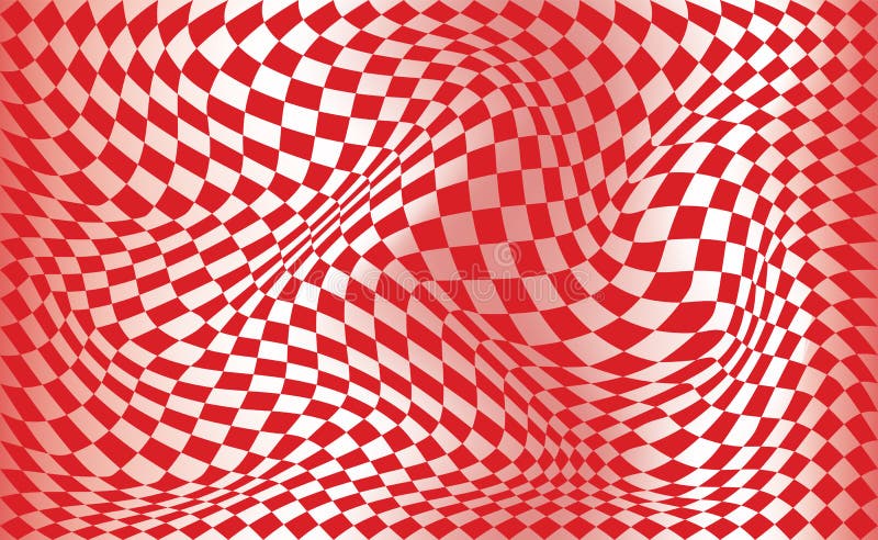 Checkered Waves Board. Abstract 3d Black and White Illusions Stock ...