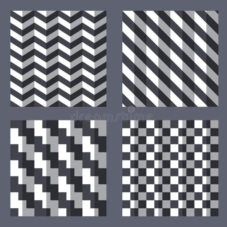 Checkered White Patterns Set Stock Vector - Illustration of white ...