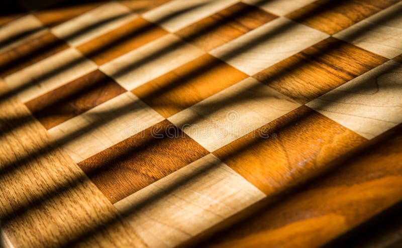 Checkered Wood Design with Crossing Shadows Stock Photo - Image of ...