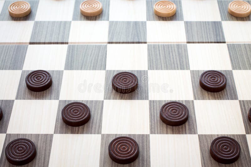 Old wooden checkers board stock image. Image of checker - 20235835
