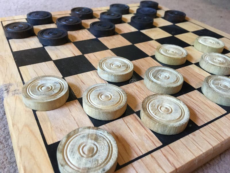 Checkers board stock image. Image of checkers, game - 122666063