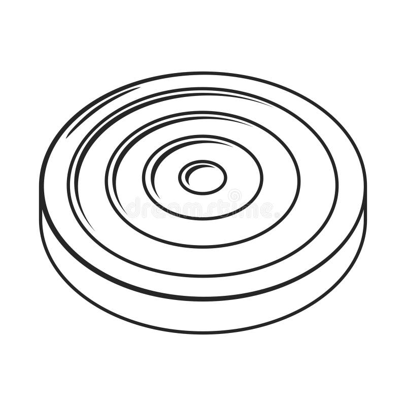 Checkers or Draughts Pieces Outline Vector Stock Vector - Illustration ...