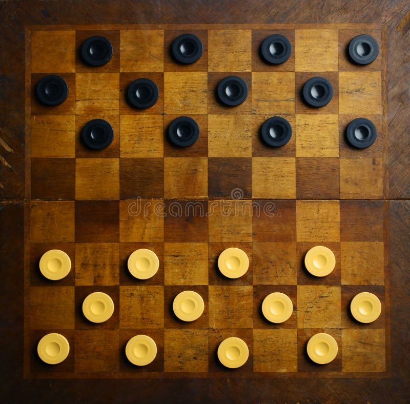 Checkers game stock image. Image of leisure, pieces, attack - 30674033