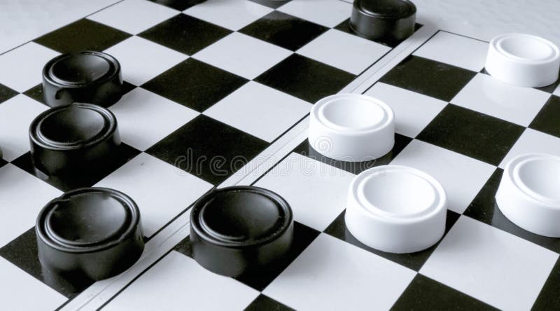 Checkers Game, Hobby. Close-up of a Hand Moving Checkers, Fast Shooting ...