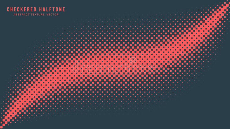 Checkers Halftone Pattern Vector Curved Line Border Red Blue Abstract ...