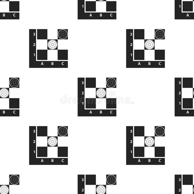 Checkers Icon in Black Style Isolated on White Background. Board Games ...