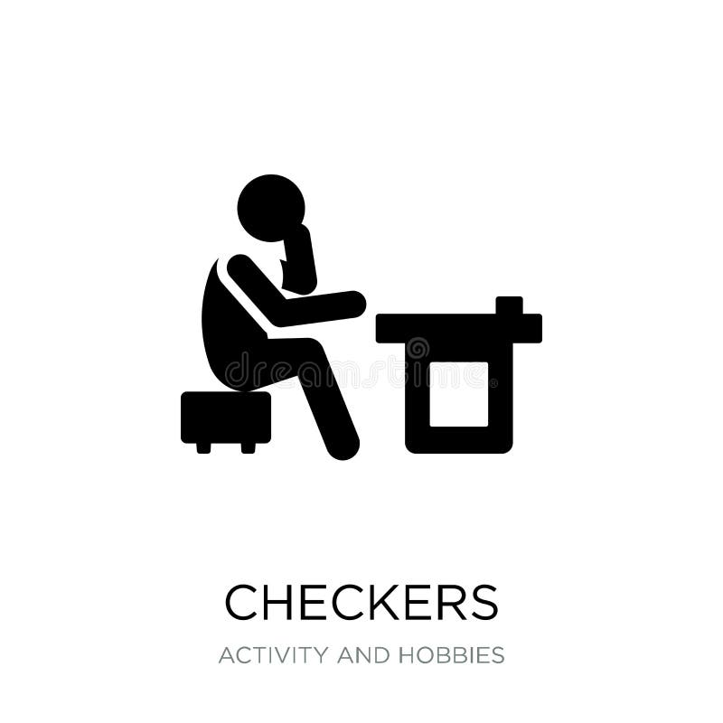 Checkers Simple Icon. Checkers or Chess Icon Stock Vector ...