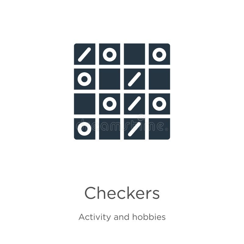 Checkers Icon Vector. Trendy Flat Checkers Icon from Activity and ...