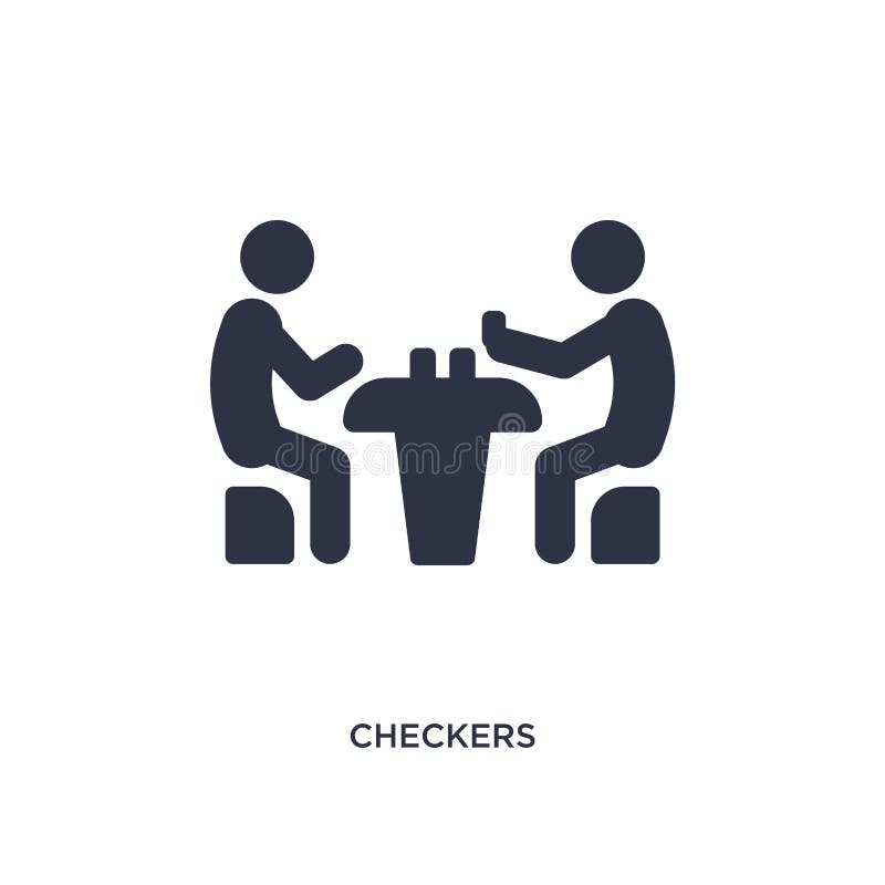 Checkers Icon on White Background. Simple Element Illustration from ...