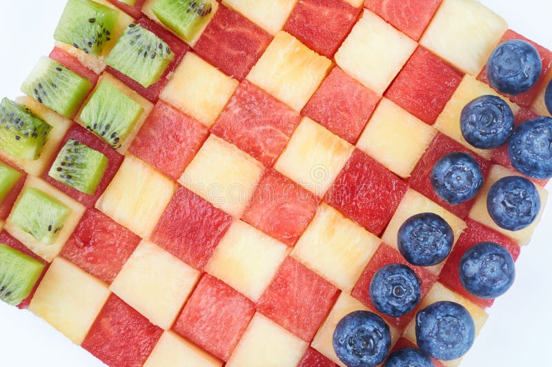 Checkers made from fruits stock image. Image of blueberry - 74304807
