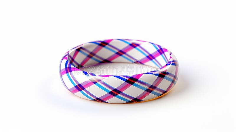 Colorful Tartan 3d Printed Bangle with Cartoon Style Design Stock ...